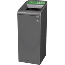 Recyclingstation Rubbermaid Configure, f&uuml;r Glas, 57 l, Magnetverbindung, B 495 x T 367 x H 975 mm, gr&uuml;n