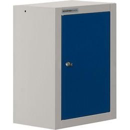 Sch&auml;fer Shop Sch&auml;fer Shop Select Wandschrank, eint&uuml;rig, mit Zwischenboden, B 400 x T 320 x H 600 mm, Stahl, wei&szlig;aluminium/enzianblau