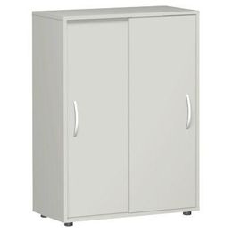 Schiebet&uuml;renschrank PALENQUE, 3 OH, B 800 x T 400 x H 1104 mm, lichtgrau