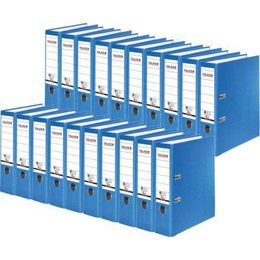 Falken Recycolor Ordner, DIN A4, R&uuml;ckenbreite 80 mm, 20 St&uuml;ck, blau
