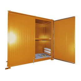 Isolierter Regalcontainer Bauer CEH 29-2, Stahl, Doppelfl&uuml;geltor, B 3220 x T 1500 x H 3030 mm, orange