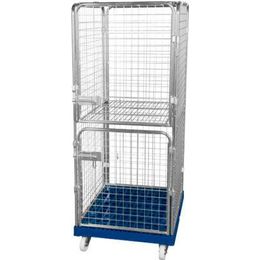Antidiebstahlbeh&auml;lter 1600 auf Kunststoffrollplatte, enzianblau RAL 5010