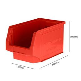 Sch&auml;fer Shop Sichtlagerkasten SSI Sch&auml;fer Serie PROFI LF 322, Kunststoff, 10,4 l, rot
