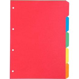 Sch&auml;fer Shop Kartonregister Sch&auml;fer Shop Select, 5er Pack, 4-fach Lochung, 160 g/qm Recyclingkarton, 5-teilig