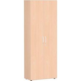 Aktenschrank PALENQUE, 6 OH, abschlie&szlig;bar, B 800 x T 420 x H 2160 mm, Buche-Dekor