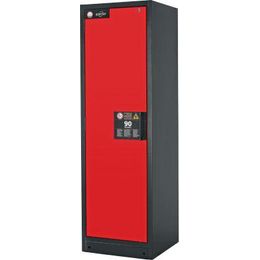 Sicherheitsschrank Typ 90 ASECOS Q-CLASSIC-90, B 600 mm, T&uuml;r links, 6 Ausz&uuml;ge, verkehrsrot