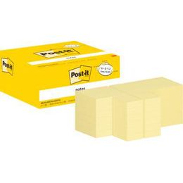 POST-IT Note Haftnotizen Serien 654/ 655/ 653 Sparpaket, wiederabl&ouml;sbar, cellophanfrei verpackt, diverse Gr&ouml;&szlig;en, gelb