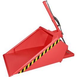 Bauer hydraulische Staplerschaufel DGS 500, Gabelstaplerhydraulik, L 1610 x B 1050 x H 1370 mm, 0,5 m&sup3;, bis 1000 kg, Stahl lackiert, feuerrot