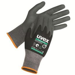 Schutzhandschuh Uvex phynomic XG, EN 388 4 1 2 1 X, Polyamid/Elastan, schwarz, Gr&ouml;&szlig;e 5, 10 Paar
