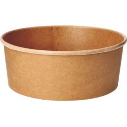 Einweg Salatschalen Papstar pure, 1300 ml, &Oslash; 184 x H 70 mm, 50 Stk., biologisch abbaubar, nachwachsende Rohstoffe, PLA-Beschichtung, braun