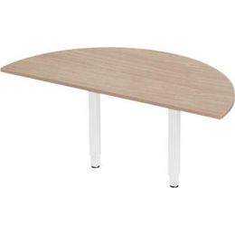 Sch&auml;fer Shop Sch&auml;fer Shop Select Ansatztisch PLANOVA ERGOSTYLE, 1/2 Kreis, Eiche-Dekor/wei&szlig;