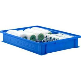 Sch&auml;fer Shop Stapelkasten SSI Sch&auml;fer 14/6-2F - Polypropylen - bis 20 kg - mit Griffmulde - L 465 x B 314 x H 72mm - 8L - blau