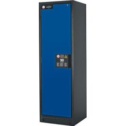 Sicherheitsschrank Typ 90 ASECOS Q-CLASSIC-90, B 600 mm, T&uuml;r links, 4 Ausz&uuml;ge, enzianblau
