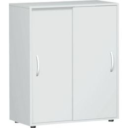 Schiebet&uuml;renschrank Alicante, 3 Ordnerh&ouml;hen, B 800 x T 400 x H 1104 mm, lichtgrau