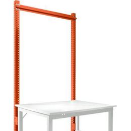 Manuflex Aufbauportal, Grundtisch STANDARD Arbeitstisch-/Werkbanksystem UNIVERSAL/PROFI, 1250 mm, rotorange