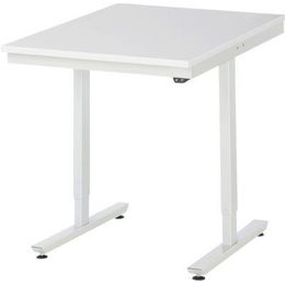 Rau Arbeitstisch Adlatus, elektrisch h&ouml;henverstellbar, 22 mm Spanplatte mit Melaminbelag, bis 150 kg, B 750 x T 1000 x H 720-1120 mm, lichtgRau