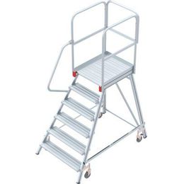 Alu-Rollpodest, einseitig, 6 Stufen