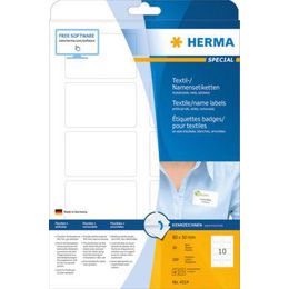 Namens- und Textiletiketten Herma, A4, 80 x 50 mm, selbstklebend, ohne Rand, 200 St&uuml;ck
