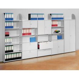 Kerkmann B&uuml;roregal Dante&reg;, Regalfeld, H 2250 x B 800 mm, ohne R&uuml;ckwand, lichtgrau