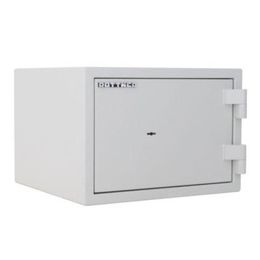 Rottner feuersicherer Wertschutzschrank Fire Safe 30, 18 l, S2, Feuerschutz bis 30 min, Doppelbartschloss, Stahl, lichtgrau