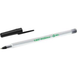 Kugelschreiber mit Kappe BIC&reg; ECOlutions&reg; Round Stic&reg;, 0,4 mm, recycelt, schwarz, 60 Stck.