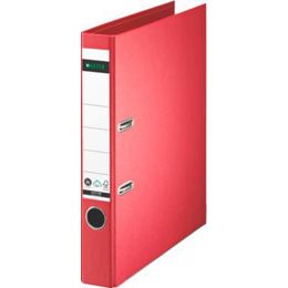 Leitz&reg; Ordner 1007/1008, DIN A4, R&uuml;ckenbreite 52 mm, einzeln, rot