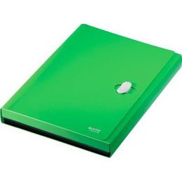 Leitz&reg; Dokumentenmappe Recycle, A4, bis 250 Blatt, 5 F&auml;cher & Ablagefach, blickdicht, 100 % recycelbar, Blauer Engel, Kunststoff, gr&uuml;n