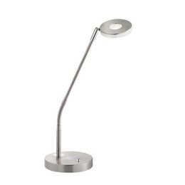 LED-Tischleuchte Dent, Leistung 6 W, 750 lm, 3000-6000 K, stufenlos dimmbar, IP20, L 160 x B 160 x H 600 mm, Kunststoff & Metall, nickel-matt