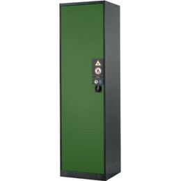 Chemikalienschrank ASECOS CS-CLASSIC, Fl&uuml;gelt&uuml;r, 3 B&ouml;den, 545x520x1950 mm, resedagr&uuml;n