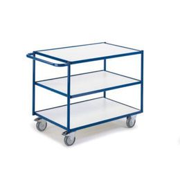 ROLLCART ESD-Tischwagen mit waagerechten Schiebeb&uuml;geln, 3 Etagen, 990 x 590 mm