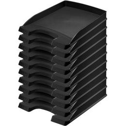 Leitz&reg; Ablagekorb Plus 5237, DIN A4, 10 St&uuml;ck, schwarz