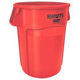 Abfallbeh&auml;lter Rubbermaid Brute, 166,5 l, rund, UV-Blocker, L 612 x B 717 x H 796 mm, Polyethylen, rot