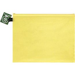 Rei&szlig;verschlussbeutel Foldersys, A4, St&auml;rke 0,20 mm, B 357 x H 272 mm, PVC-freie Folie, gelb-transparent