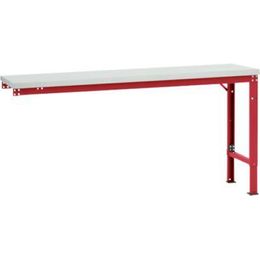 Manuflex Ansatztisch UNIVERSAL Spezial, 1750 x 800 mm, Kunststoff lichtgrau, rubinrot