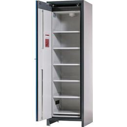 ASECOS Akku-Lagerschrank ION-CORE-90 CS 600, 6 Fachb&ouml;den gelocht + 1 Bodenauffangwanne, B 599 x T 615 x H 1953 mm