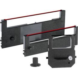 Farbbandkassette f&uuml;r Zeiterfassungsger&auml;te, schwarz/rot