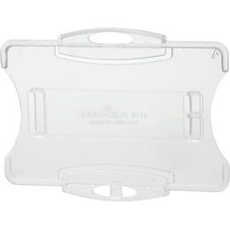 Ausweishalter Durable, f&uuml;r 1 Karte im Hoch-/Querformat, mit Befestigungslaschen, B 92 x H 70 mm, Polystyrol, transparent, 10 St&uuml;ck