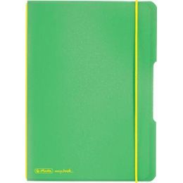 Herlitz Notizbuch my.book, Format DIN A5, Kunststoff, 40 karierte Bl&auml;tter, gr&uuml;n