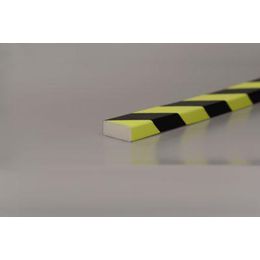 Knuffi&reg; Fl&auml;chenschutz Typ D, 5-m-Rolle, gelb/schwarz, tagesfluoreszierend