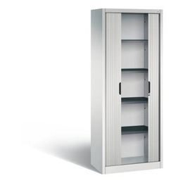 C + P Rollladenschrank Omnispace, 5 OH, abschlie&szlig;bar, B 800 x T 420 x H 1980 mm, Stahl/Kunststoff, lichtgrau