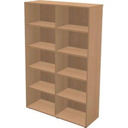 Sch&auml;fer Shop Sch&auml;fer Shop Genius Regal TETRIS WALL, 5 Ordnerh&ouml;hen, B 1000 x T 420 x H 1880 mm, Buche-Dekor