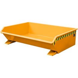 Kipp-Beh&auml;lter Bauer Mini Typ MGU 610, besonders niedrige Bauh&ouml;he, orange