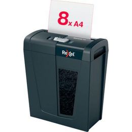 Rexel Secure X8 Aktenvernichter P4, Partikelschnitt 4 x 40 mm, 14 l, 8 Blatt Schnittleistung, Anti-Papierstau-Technologie, schwarz