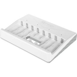 Multi-Akkuladeger&auml;t f&uuml;r Batterien Varta, 2/4/6/8x AA/AAA, Ladezeit 4,5 h, USB Type C (inkl. Kabel), 100-240 V, B 180 x T 43 x H 240 mm, wei&szlig;