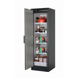 Sicherheitsschrank Typ 90 ASECOS Q-PEGASUS-90, Fl&uuml;gelt&uuml;r mit Schlie&szlig;-Automatik, Anschlag links, Front ASECOS Silber, B 599 x T 615 x H 1953 mm
