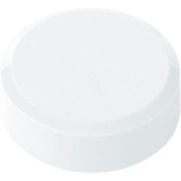 Rundmagnete Maul, Kunststoff & Metall, Feinstruktur, Haftkraft 600 g, &oslash; 29 x 11 mm, wei&szlig;, 20 St&uuml;ck