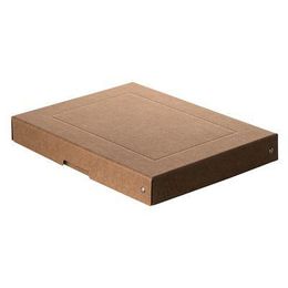 Archivbox Falken PureBox Nature A4, f&uuml;r bis zu 500 Blatt, mit Beschriftungsfeld, L 320 x B 240 x F&uuml;llh&ouml;he 40 mm, FSC&reg;-Pappe, braun