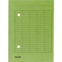 Dokumentenmappe Falken, DIN A4, 2-seitiger Gitterdruck, B 231 x H 318 mm, Karton, gr&uuml;n