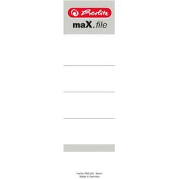 Herlitz protect R&uuml;ckenschild, R&uuml;ckenbreite 80 mm, Einsteckschild, 10 St&uuml;ck