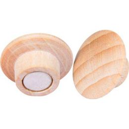 Magnet Legamaster WOODEN, 5 St&uuml;ck, f&uuml;r Legamaster White und -Glasboards, ⌀ 25 x H 15,5 mm, Buchenholz, lackiert